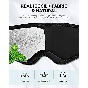 MUSICOZY Sleep Headphones Bluetooth Sleep Eye Mask for Sleeping, Wireless Music Sleeping Masks Headphones, Sleep Earbuds for Side Sleepers Men Women with Speakers Cool Tech Gadgets