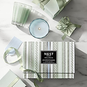 NEST Fragrances Wild Mint & Eucalyptus, Driftwood & Chamomile Wellness Scented Classic Candle Duo