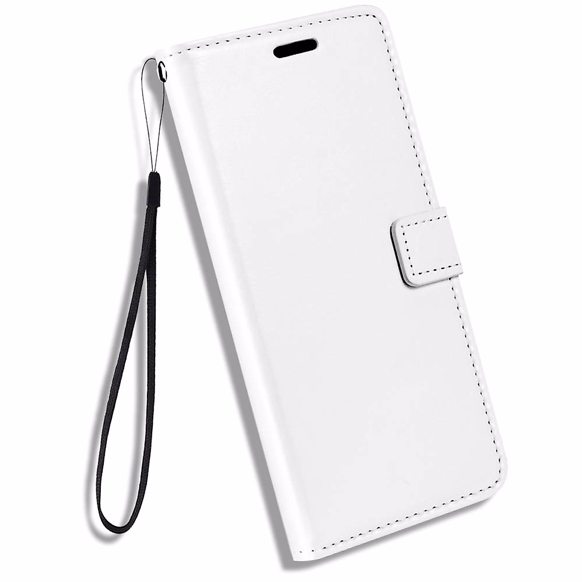 for Emporia Smart 4 Case, Premium PU Leather Magnetic Flip Case Cover with Card Holder and Kickstand for Emporia Smart 4 (4.95”) White