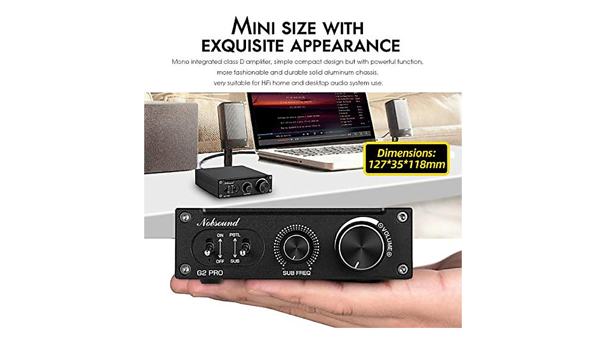 Nobsound G2 PRO 300W Subwoofer Amplifier for Hi-Fi Sound