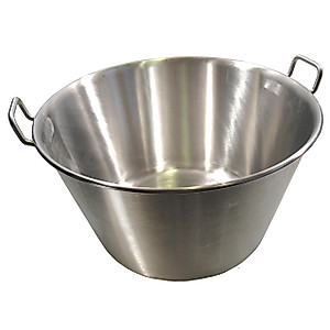 Cazo Grande Para Carnitas Extra Large 21" inch Stainless Steel Heavy Duty Acero Inoxidable Wok comal Fry