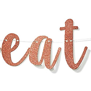 Rose Gold Treat yo self Banner-Dessert/Ice Cream/Popcorn Table Decorations-Home Party Supplies