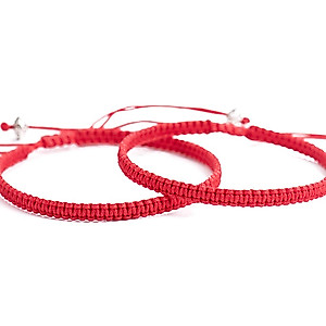 Seyaa Red String of Fate Bracelets, Valentines Day Gifts. Kabbalah Protection Good Luck Simple Matching Bracelets for Lover Women Men