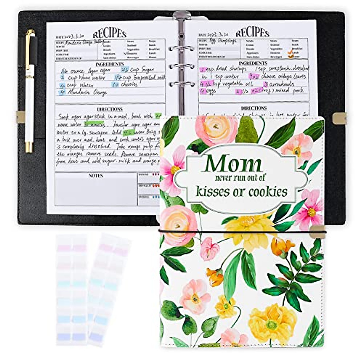 Unicorn Catcher Recipe Book to Write in Your Own Recipes, A5 Recipe Binder Personal Blank Recipe Book Make Your Own Family Cookbook with 24pcs Gift Stickers Idea Gift for Women Wife Mom