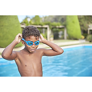 Zoggs Ripper Junior Kids UV Anti Fog Swimming Goggles (6-14 Years) Blue/Red