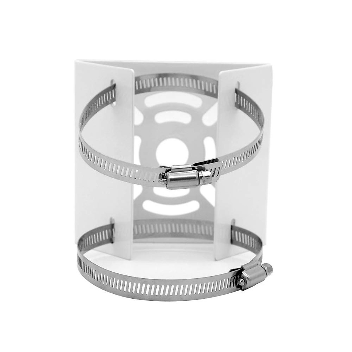 Fox Baby Universal Vertical Pole Mounting Bracket for CCTV Security Camera PTZ Dome, Wall Mounting Loop Bracket with 8 Loops (2 Pcs)