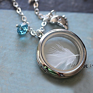 1Pc New Mom Necklace-Lock of Baby Hair Keepsake Locket New Mom Necklace New Baby Gift 30Mm…