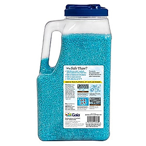 Safe Thaw Concrete Safe 100% Salt Free, Pet Safe Snow & Ice Melter, Industrial Strength, Chloride-Free and Traction Agent. Use on Asphalt, Roofs & On Any Surface, 10 Pound Jug