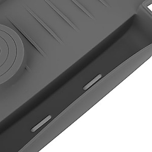 Faucet Handle Drip Catcher Tray, Silicone Foldable Faucet Handle Drip Catcher Tray Mat, Soap Sponge Holder for Kitchen Sink Accessories Gadgets Counter Bathroom (GRAY)