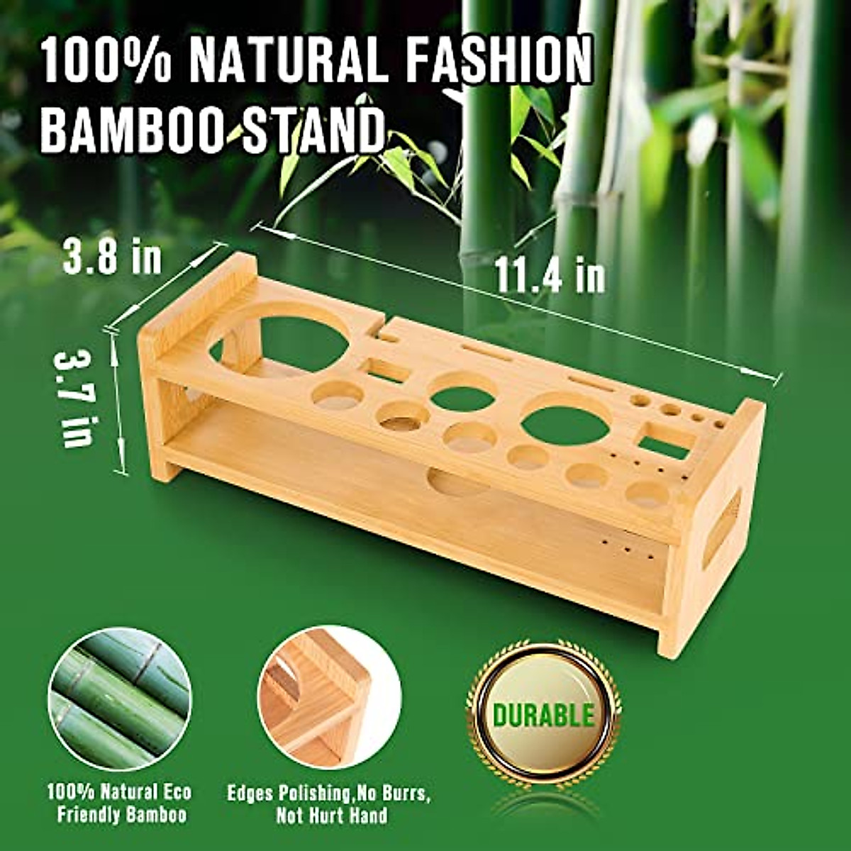 FREOIHETI 30 Piece Cocktail Shaker Set, Cocktail Bartender Kit Bar Drink Tool Set with Stylish Bamboo Stand Cocktail Recipes Booklet - Silver