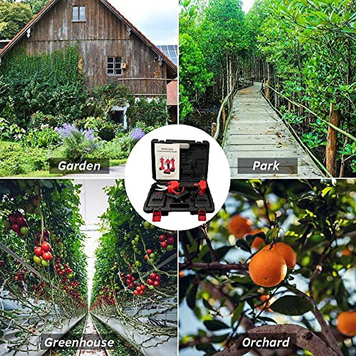 Zfyoung Electric Pruning Shears, 30mm(1.18 Inch) Cutting Diameter, Professional Cordless Pruner Branch Trimmer, Electric Branch Scissors with 2PCS Rechargeable Lithium Battery Powered, Garden Tools