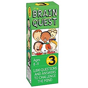 Brain Quest 3rd Grade Q&A Cards: 1000 Questions and Answers to Challenge the Mind. Curriculum-based! Teacher-approved! (Brain Quest Smart Cards)