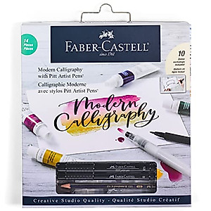 Faber-Castell Modern Calligraphy Kit - Lettering and Calligraphy Crafts for Adults with Pitt Artist Pens