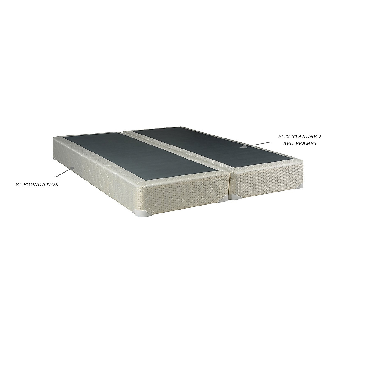 Continental Mattress 8-inch Fully Assembled Semi Flex Split Box Spring/Foundation for Mattress,Queen Size
