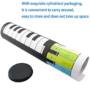 Ruiwaer 88 Key Keyboard Piano Finger Simulation Practice Guide Teaching Aid Note Chart Beginner Musical Instrument Accessories Double Side