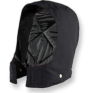 Carhartt mens Firm Duck Insulated Hood Winter Hat, Black, 2XL 5XL US