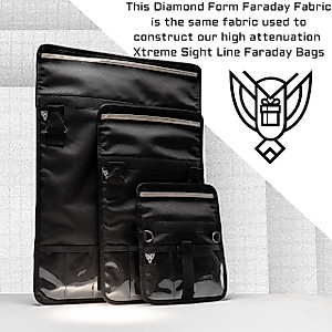 Xtreme Sight Line ~ Diamond Form Faraday Fabric ~ High-Shielding Signal Blocking ~ Blocks RF Signals (Including 5G) ~ 54.5" Width by 25 Yard (900") Length