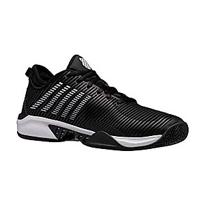 K-Swiss Men's Hypercourt Supreme Tennis Shoe, Black/White, 10.5 M