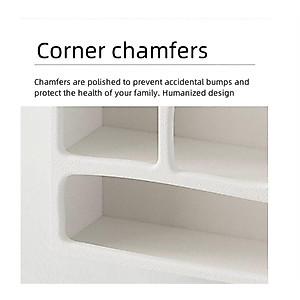 AXFCBDF Wall Mounted Square Floating Shelves, Versatile Desk Shelf Organizer, Open Foyer Decor Wall Shelving, for Living Room, Bedroom, Office(White), 58*18*56cm