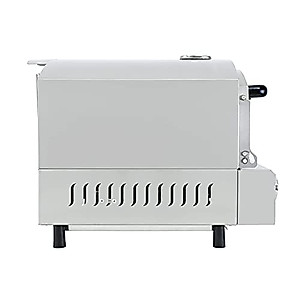 BNDHKR Gas Pizza Oven Stainless Steel Pizza Maker with 12 Inch Round Pizza Stone Portable Pizza Baker for Party and Outdoor Cooking,16.73 x 18.7 x 15.75 inches