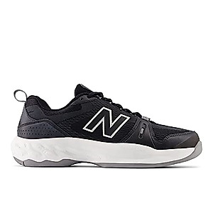 New Balance Men's Fresh Foam X 1007 V1 Tennis Shoe, Black/Grey, 13 Wide