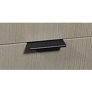 #3306-3 in. CKP Brand Back Mount Finger Edge Pull, Matte Black - 10 Pack