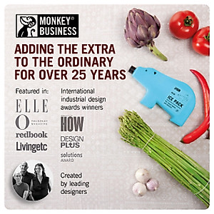 Monkey Business GLASTA Glass Food Container with Airtight Lid, Clear Glass Food Storage Jar with Silicone Lid and Moisture Absorber, Pantry Containers for Pasta Coffee Cereal (1 Pack)