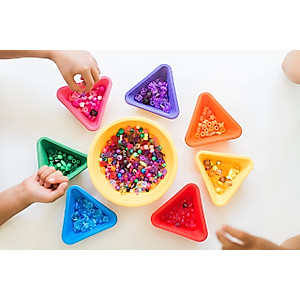 Lollaland - Unbreakable, Toddler Dipping Cup , Microwave Safe, Dishwasher Safe Small, Plastic, Pinch bowl, Sauce Dish, 7 Piece, Condiment Tray Set