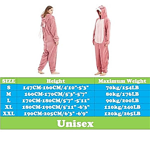 III HHONS Onesie Animal Adult Costume Pajamas Cosplay Halloween for Men Women