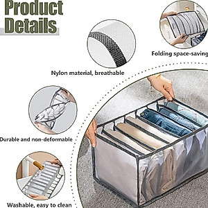 Wardrobe Clothes Organizer,Washable Clothes Organizer for Folded Clothes, Mesh Clothes Storage Organizer for Leggings, Skirts, T-shirts, Jeans, Scarves(9 grids for T-shirt)
