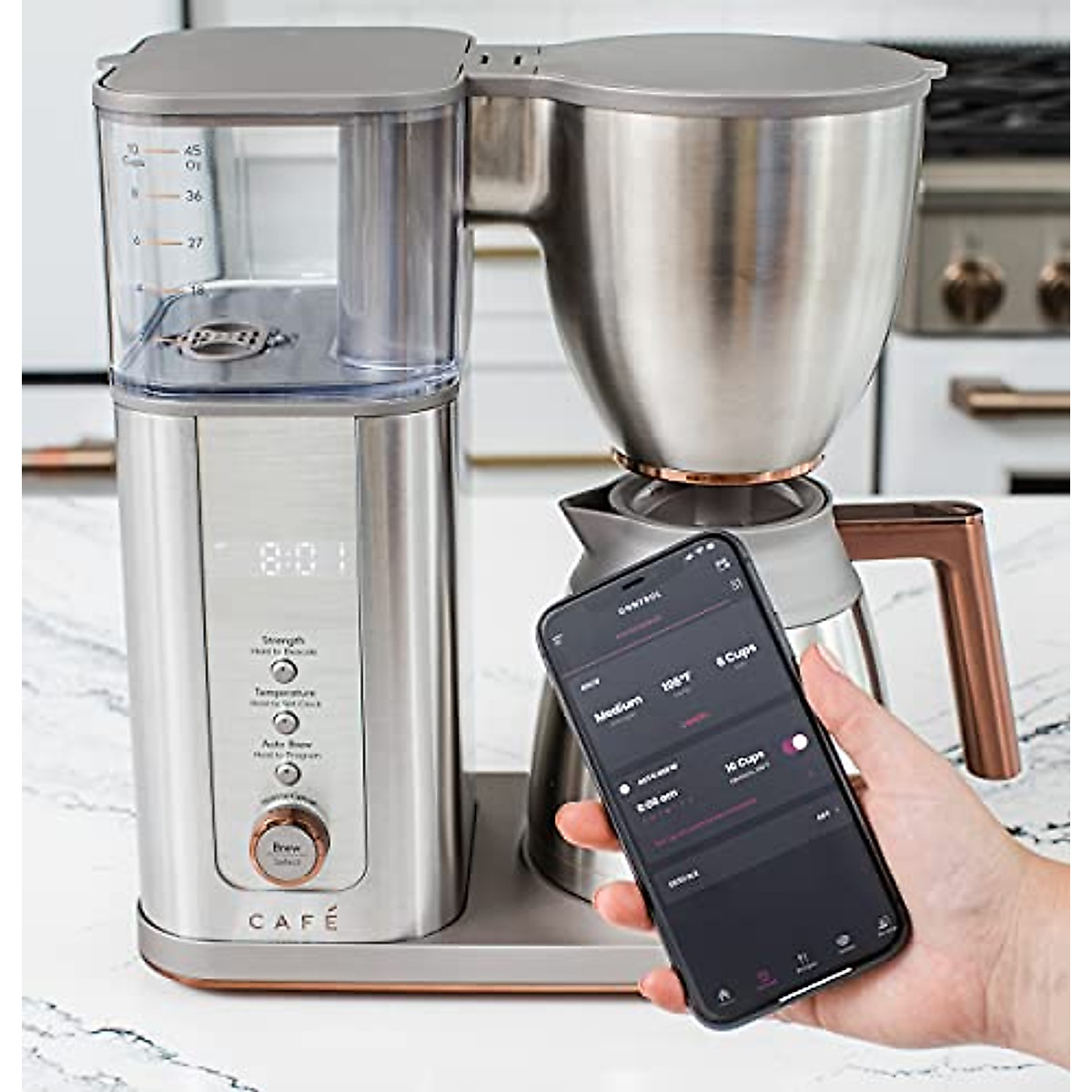 Café Specialty Drip Coffee Maker | 10-Cup Insulated Thermal Carafe | WiFi Enabled Voice-to-Brew Technology | Smart Home Kitchen Essentials | SCA Certified, Barista-Quality Brew | Stainless Steel