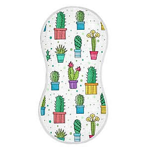 vvfelixl Lovely Green Cacti Burp Cloths for Baby Boy Girls Baby Washcloths Burp Rags 1 Pack