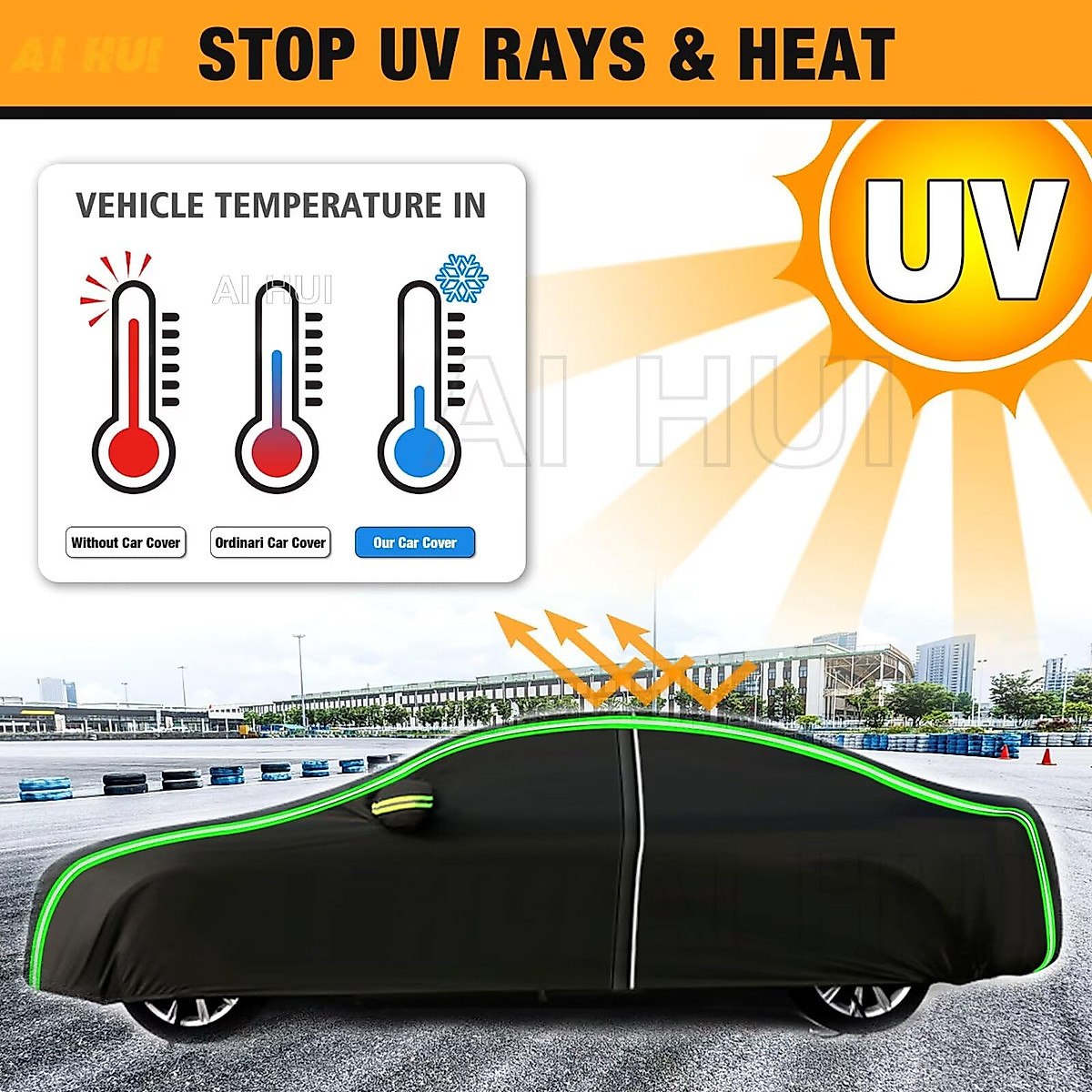 Waterproof Car Cover, Car Cover Compatible with Toyota Supra MK5 (2020-2023), AI HUI Car Cover Waterproof All Weather, 100% Waterproof Outdoor Full Car Cover with Zipper Cotton