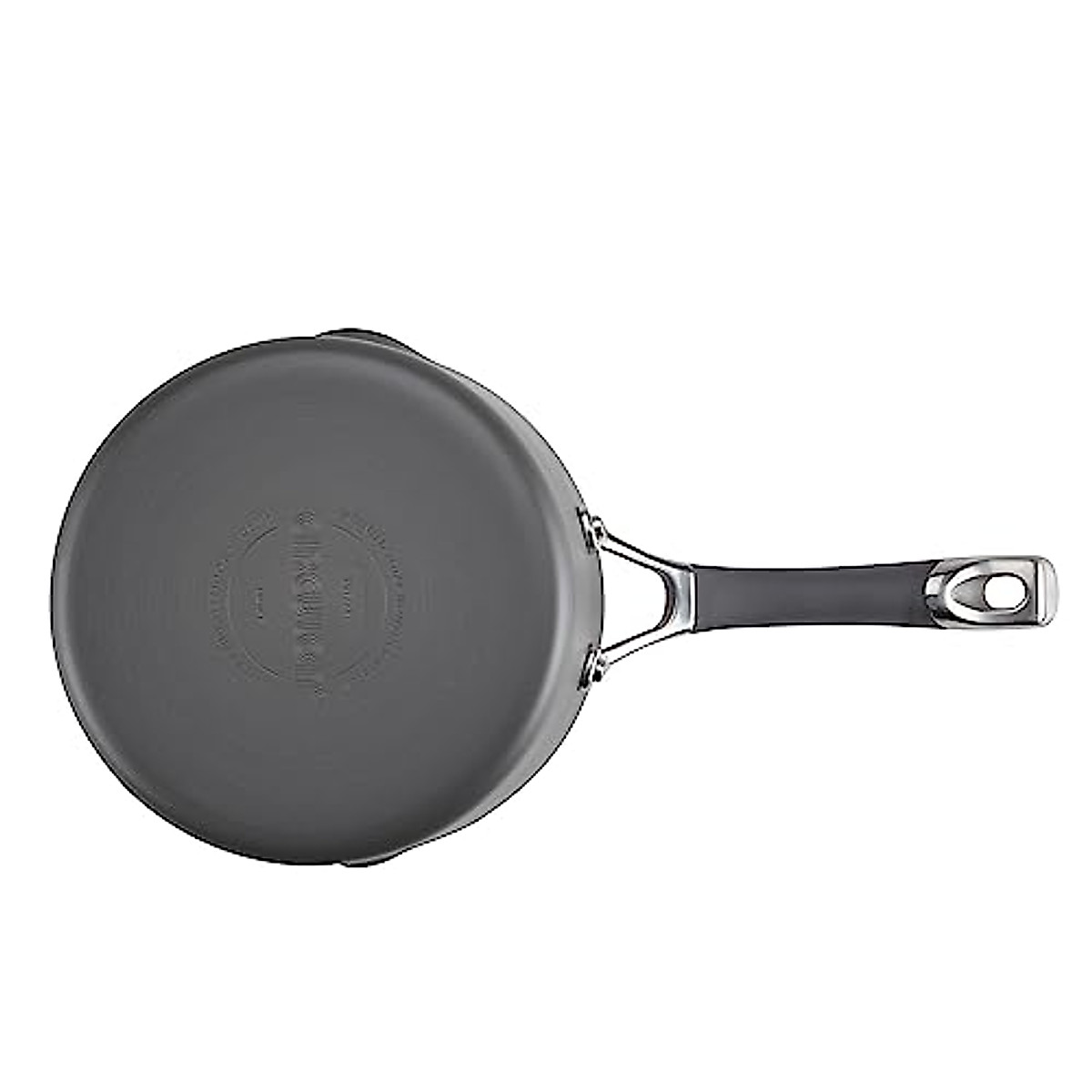 Circulon Radiance Hard-Anodized Nonstick Straining Saucepan, 3-Quart, Gray