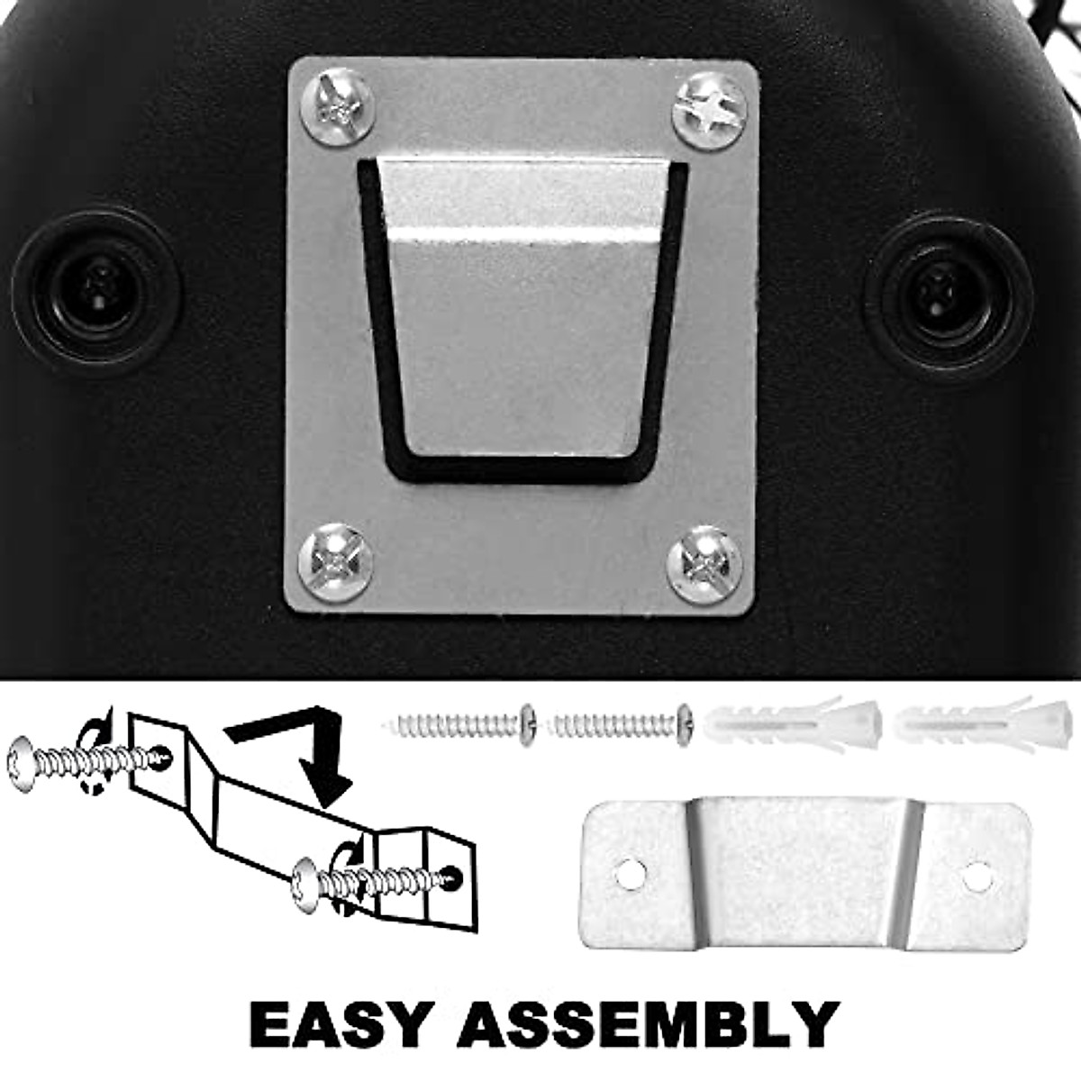 Simple Deluxe 18″ Blade Wall Mount Fan with Remote Control, 5 Blades Adjustable 3 Speed Wall Mount Fan for Indoor, Home, Office and College Dorm Use