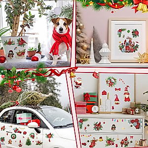 30 Sheets Christmas Rub on Transfers for Crafts and Furniture Xmas Santa Snowman Transfer Stickers Winter Floral Bird Rub on Decal for Home Office Paper Wood DIY Crafts,5.9 x 5.9 Inch