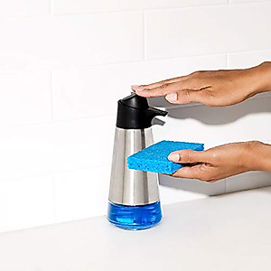 OXO Good Grips Stainless Steel Easy Press Dispenser & Good Grips Stainless Steel Sink Caddy
