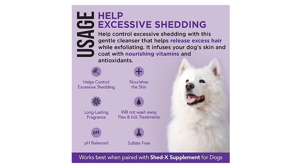 Shed-X Shed Control Shampoo for Dogs - Reduce Shedding