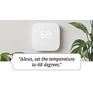 Certified Refurbished Amazon Smart Thermostat – ENERGY STAR certified, DIY install, Works with Alexa – C-wire required