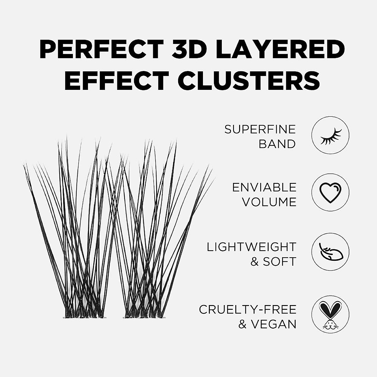 BEYELIAN DIY Eyelash Extension,Cluster Lashes Individual False Eyelashes Extension Natural Look Reusable Glue Bonded Super Thin Clear Band 24 Lash Clusters (Style2 0.07 Mix Clear Band)