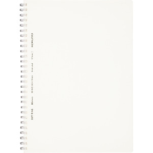 KOKUYO Spiral Lined Notebook, 10'' x 7'' Business Journal B5 Soft Ring Notebooks with A 6mm Ruled, 80 Perforated Sheets, Clear 1 Subject Notebook, Note Taking for Work. Japan Import (SU-SV508B-T)