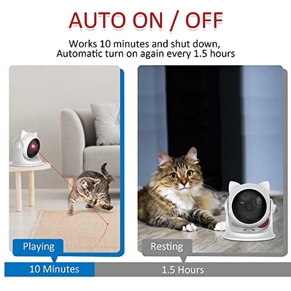 Saolife Automatic Cat Laser Toys, Interactive Laser Cat Toys for Indoor Cats/Kitty/Dogs, Cat Laser Toy Automatic