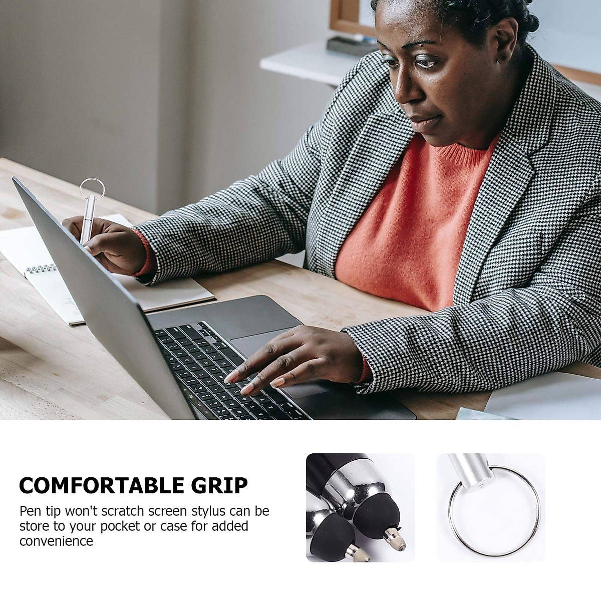 Hemobllo Black Pens Ballpoint Mini Stylus Pen with Keyring Capacitive Stylus Pen Keychain Stylus Tablet Pen for Signature Portable Touch Screen 12pcs Pens Ballpoint