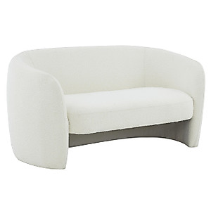 SAFAVIEH Couture Collection Zhao Ivory Boucle Curved Loveseat