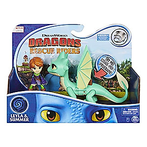 Dreamworks Dragons Rescue Riders, Summer and Leyla, Dragon and Viking Figures with Sounds and Phrases