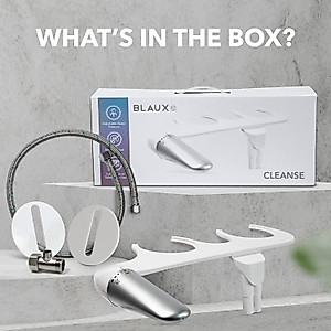 BLAUX Cleanse Bidet Attachment - Non Electric Bidet Attachment for Toilet | Adjustable Bathroom Bidet with 4 Pressure Options | Front and Rear Toilet Bidet Attachment | ABS Plastic Toilet Washer