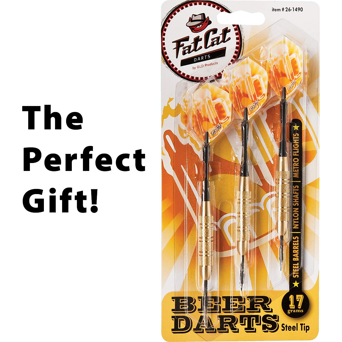 Fat Cat Beer Mug Steel Tip Darts, 17 Grams