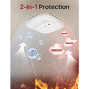 X-Sense Combination Smoke and Carbon Monoxide Detector with Voice Location, Wireless Interconnected Smoke Detector Carbon Monoxide Detector Combo, Model XP02-WR, 3-Pack
