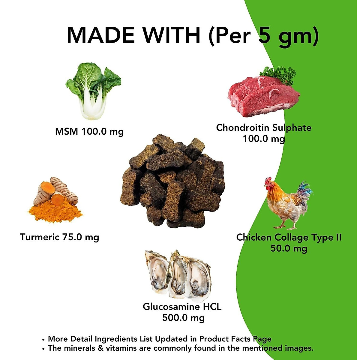 Vet Recommended™ Hip and Joint Supplement Chew for Small & Medium Dogs - Glucosamine, MSM & Chondroitin Chews | 60 Count