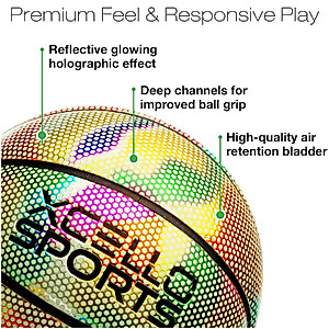 Xcello Sports Basketball Official Size Holographic with Pump
